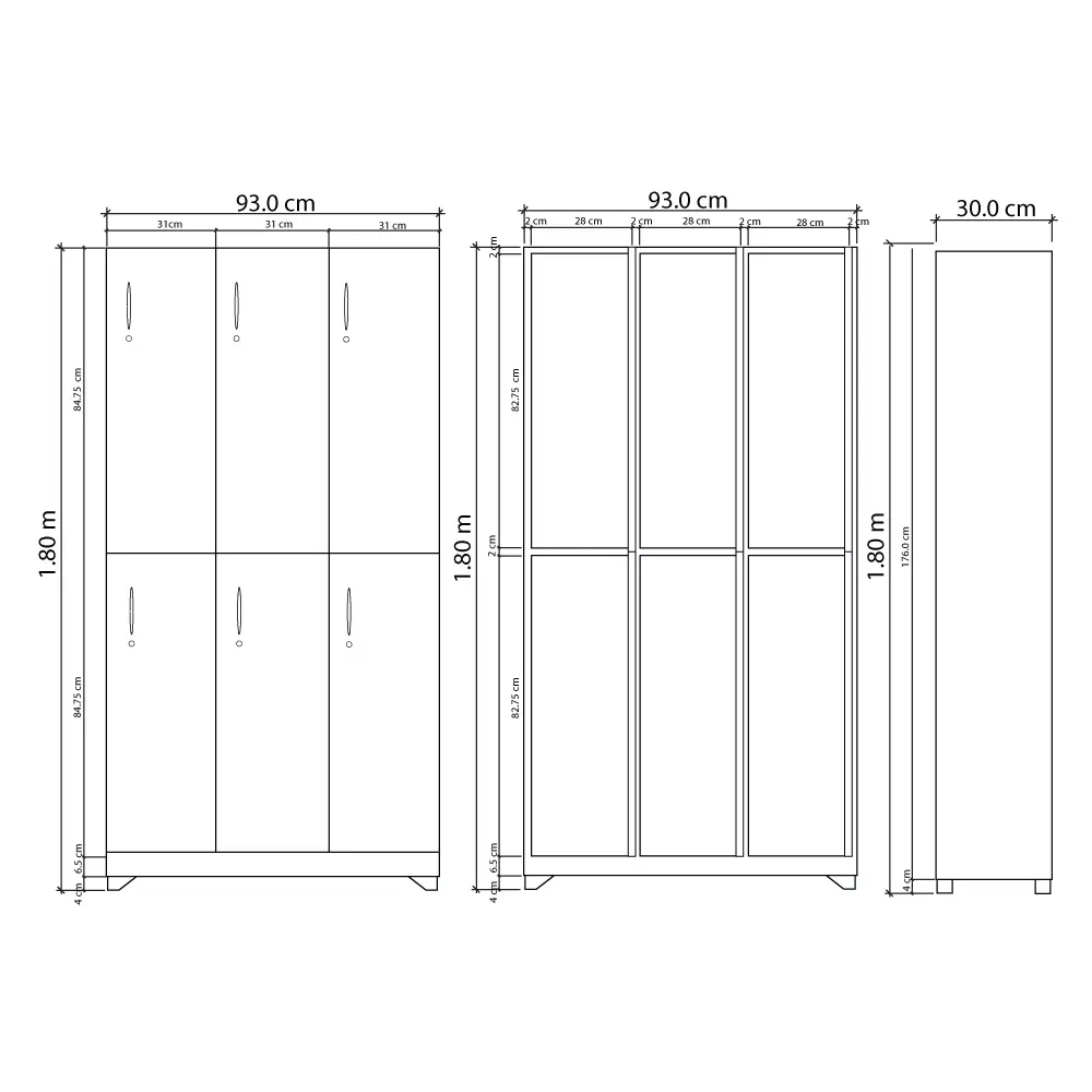 Locker en Madera 6 Puestos | Industrias Cruz
